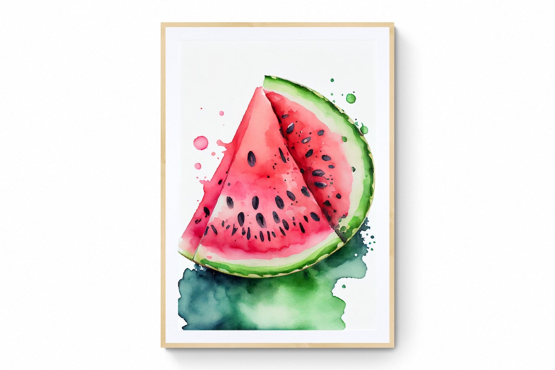 Melon Fruit Wall Art, Fruit Printable Art, Melon Print, Fruit Market ...