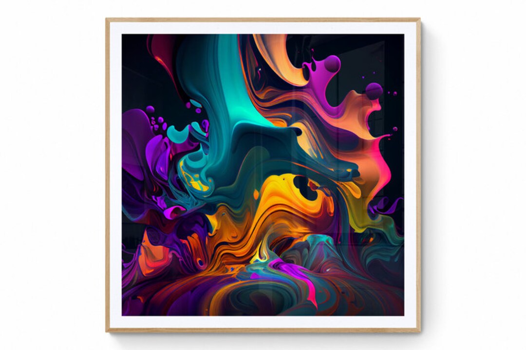 Splash Paint Wall Art, Colorful Paint Artwork, Splash of Color Art ...