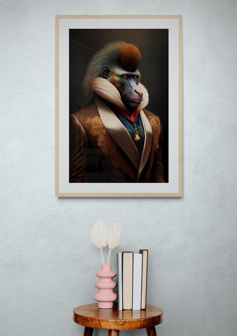 Mandrill Wall Art, Mandrill Wall Décor, Mandrill Poster, Mandrill Gift ...