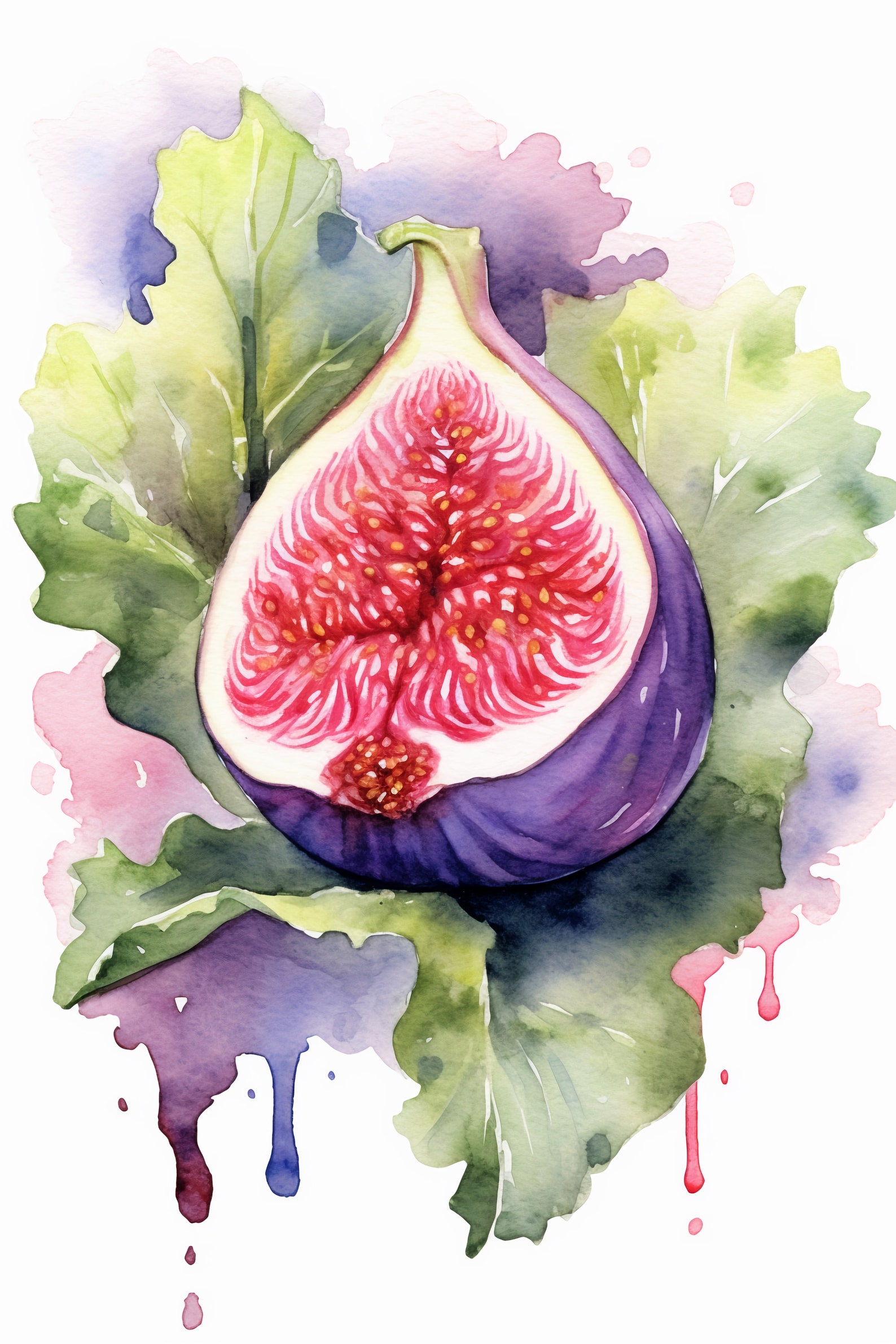 Fig Fruit Wall Art, Fruit Printable Art, Fig Print, Fruit Market Print ...