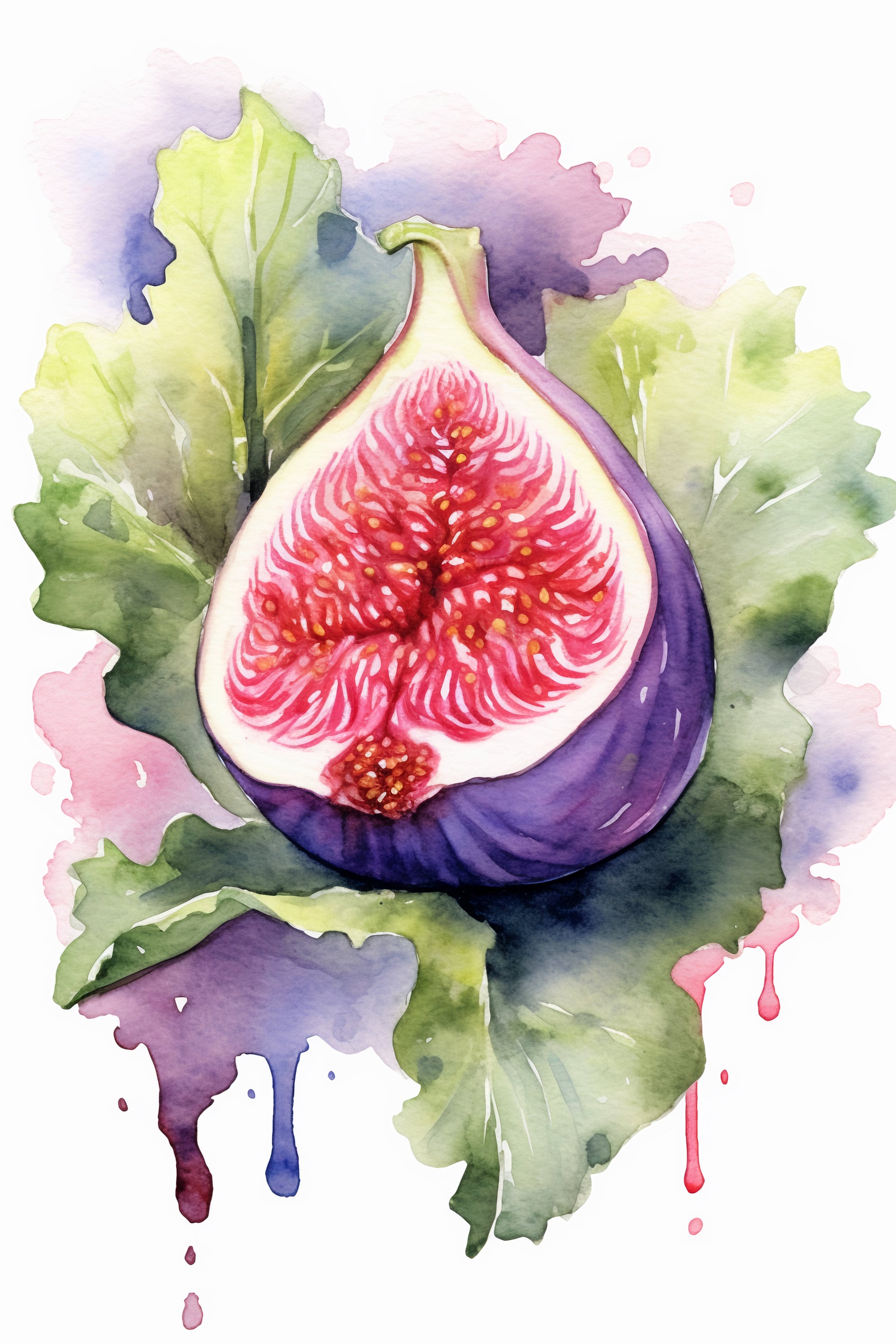 Fig Fruit Wall Art, Fruit Printable Art, Fig Print, Fruit Market Print ...