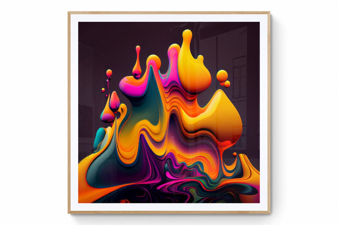 Splash Paint Wall Art, Colorful Paint Artwork, Splash of Color Art ...