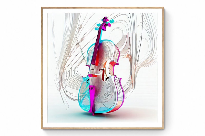 Cello Wall Art, Instrument Wall Art, Watercolor Wall Art, Cello Lovers ...