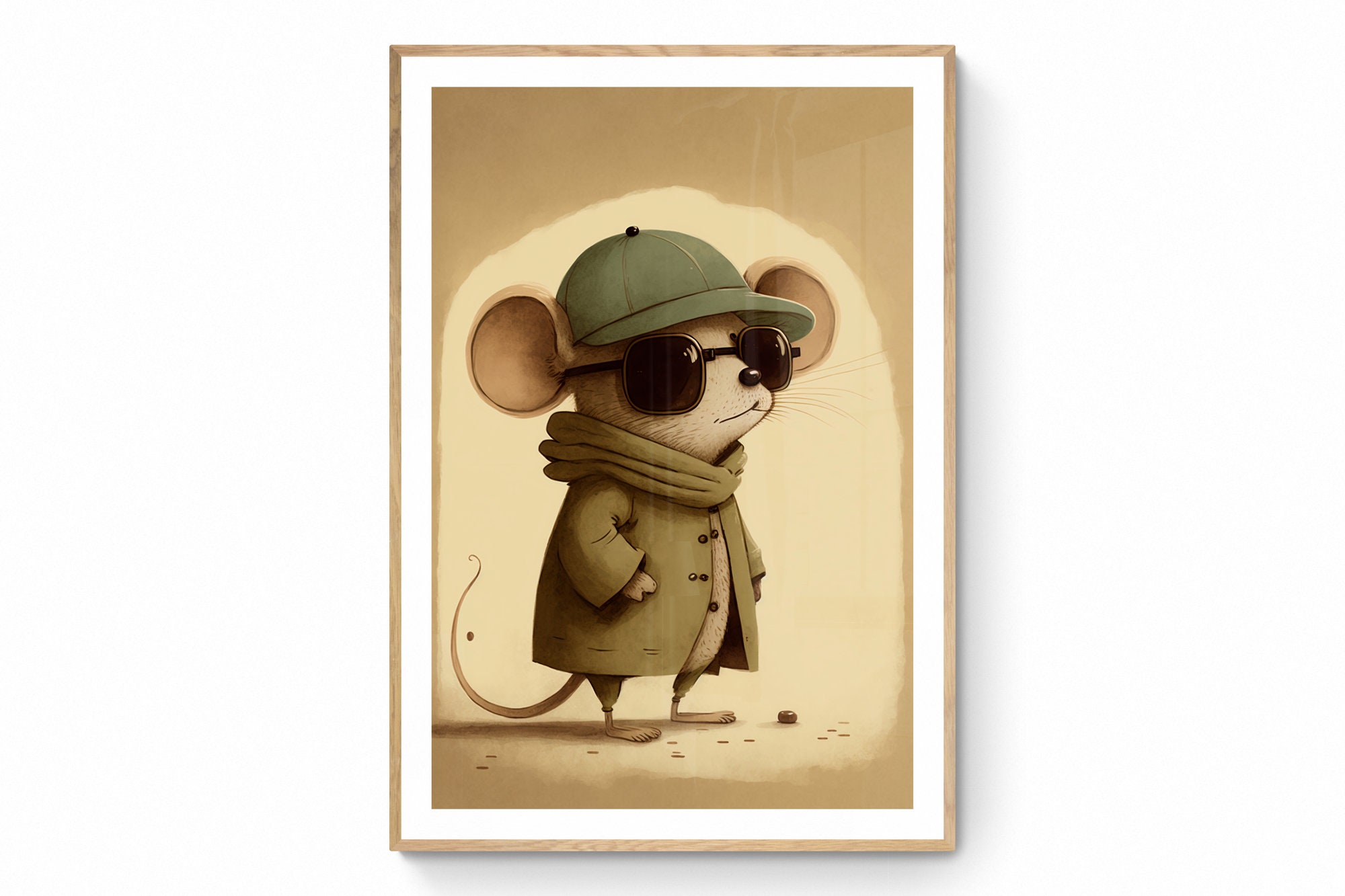Mouse Wall Art, Cute Mouse Art Print, Mouse Wall Décor, Mouse Printable ...