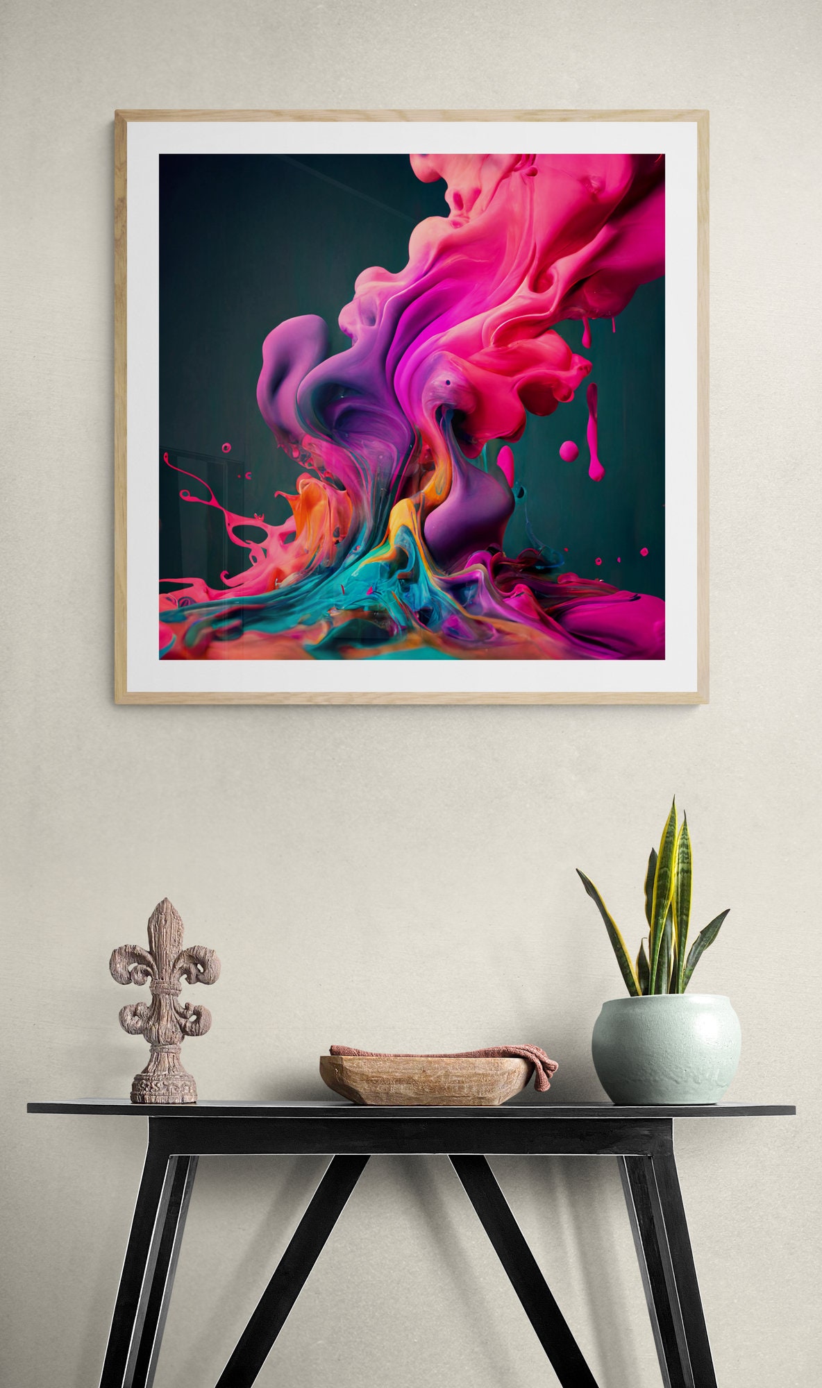 Splash Paint Wall Art, Colorful Paint Artwork, Splash of Color Art ...