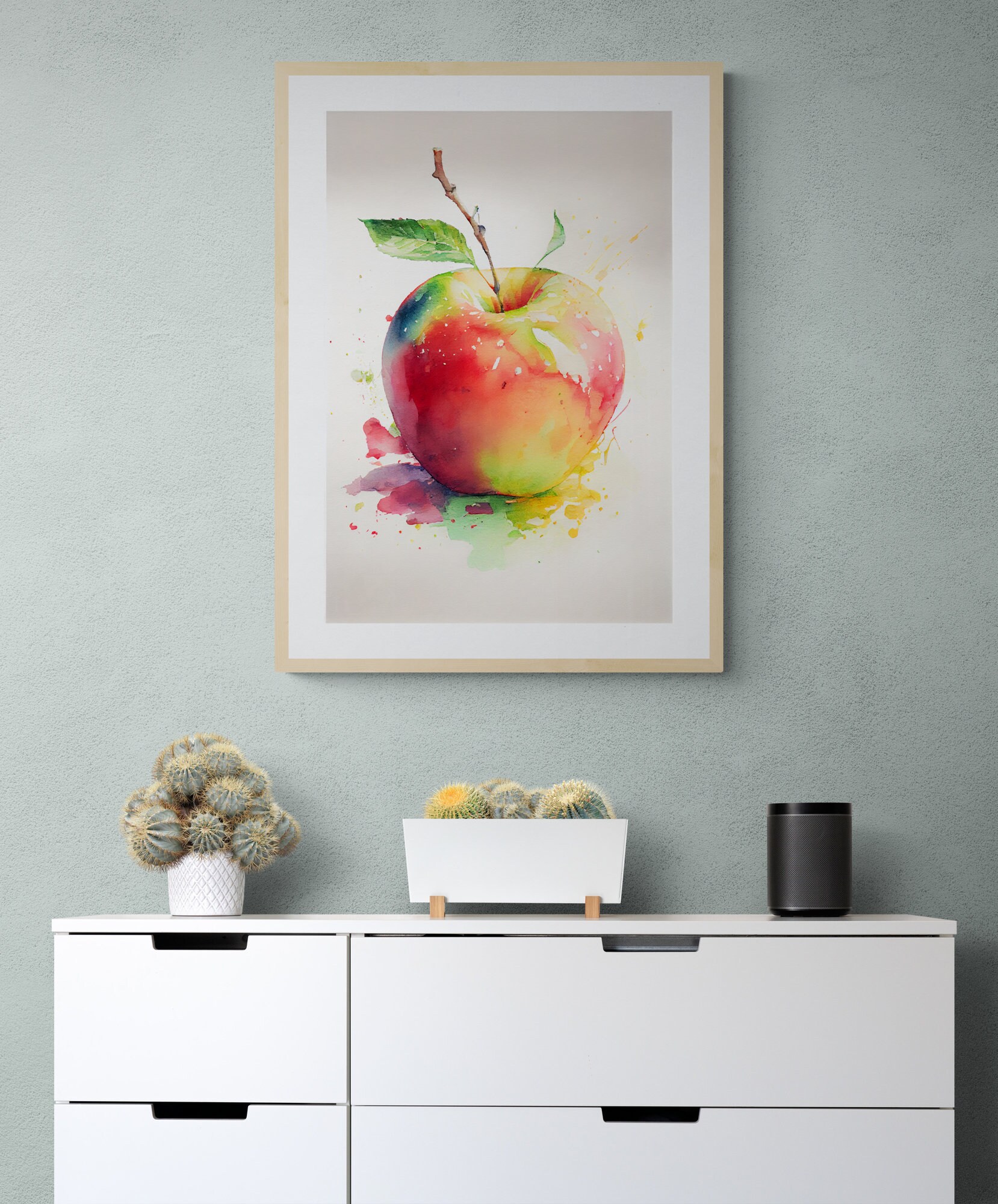 Apple Fruit Wall Art, Fruit Printable Art, Apple Print, Fruit Market ...