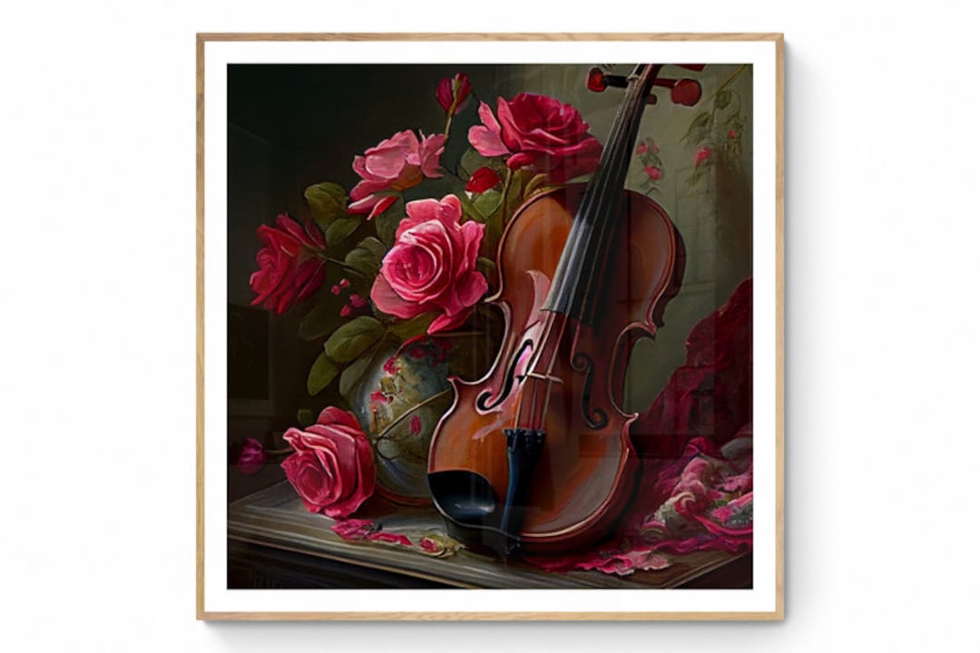 Violin Wall Art, Instrument Wall Art, Watercolor Wall Art, Violin ...