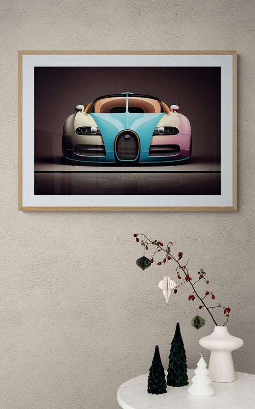 Bugatti Wall Art Wall Art, Bugatti Veyron, Car Printable Art, Muscle ...