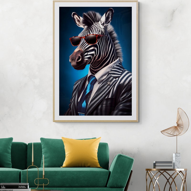 Zebra Wall Art, Zebra Wall Décor, Zebra Poster, Zebra Gift, Zebra ...