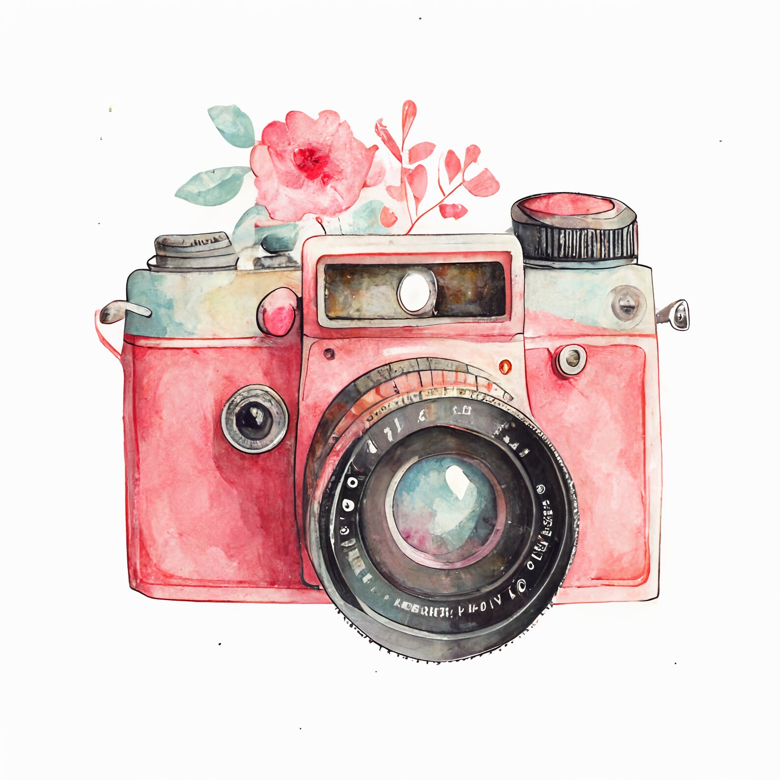 Camera Wall Art, Instrument Wall Art, Watercolor Wall Art, Camera ...