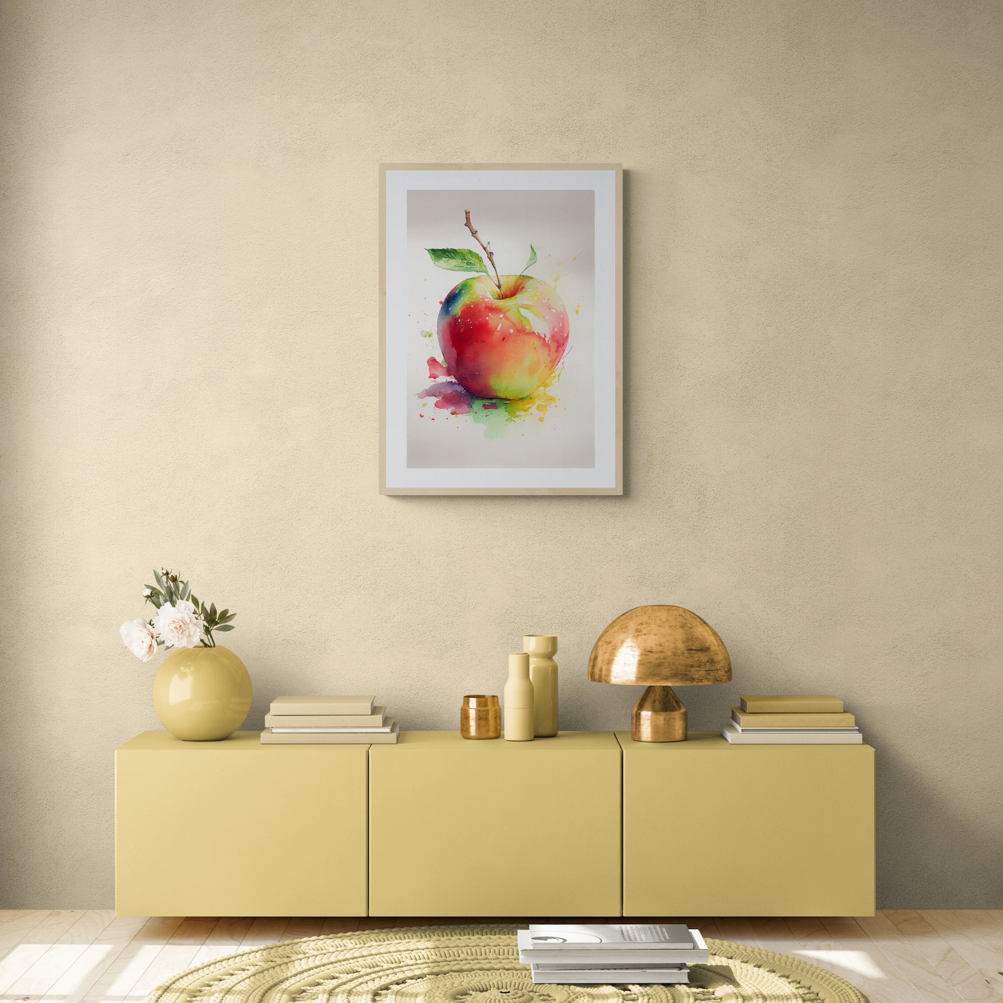 Apple Fruit Wall Art, Fruit Printable Art, Apple Print, Fruit Market ...