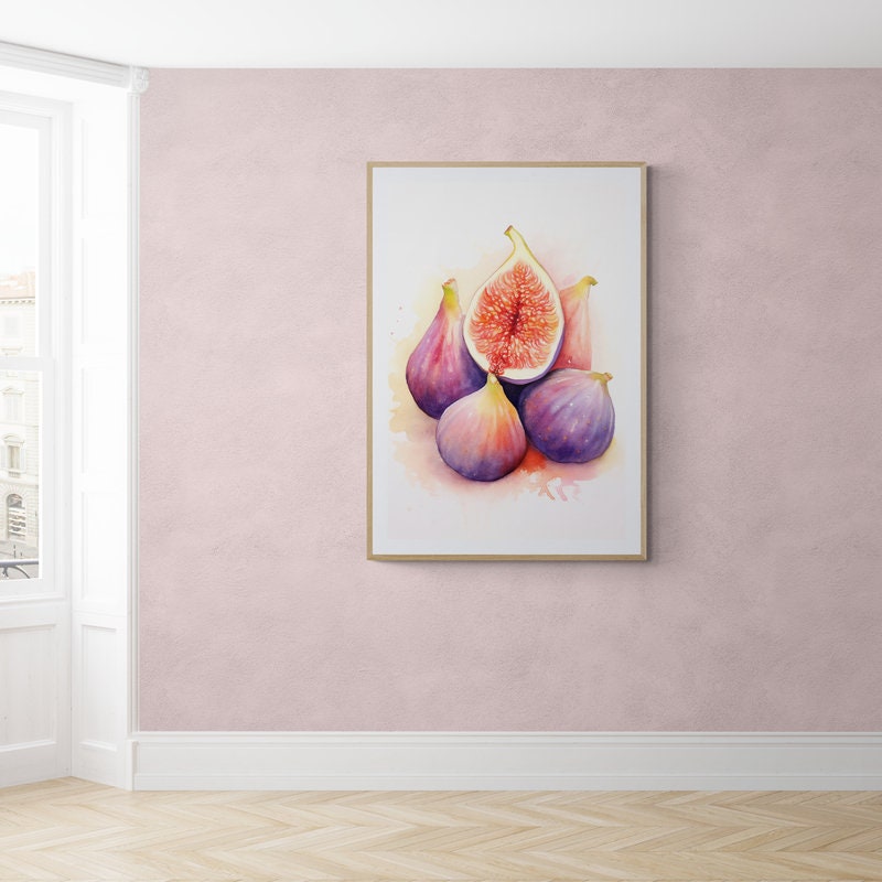 Fig Fruit Wall Art, Fruit Printable Art, Fig Print, Fruit Market Print ...