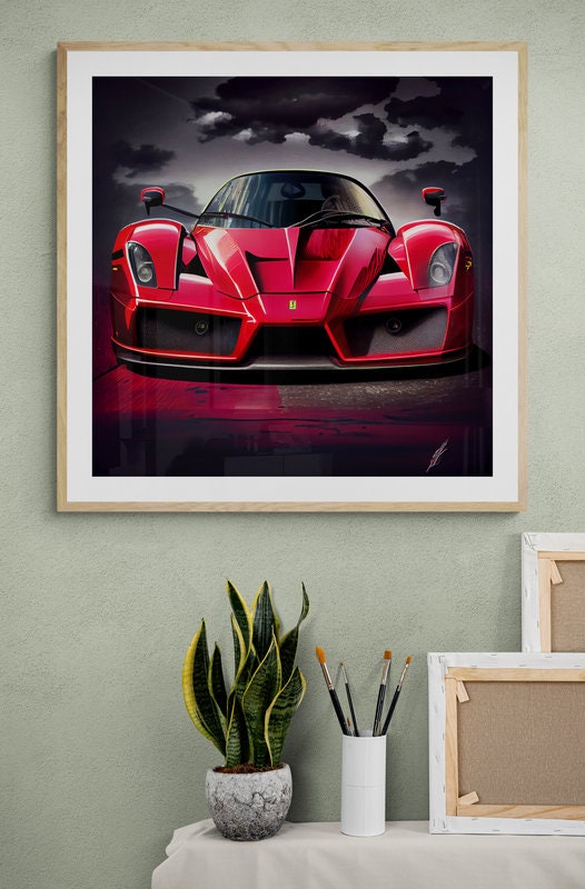Ferrari Car Wall Art, Enzo Ferrari, Car Printable Art, Luxury Car ...