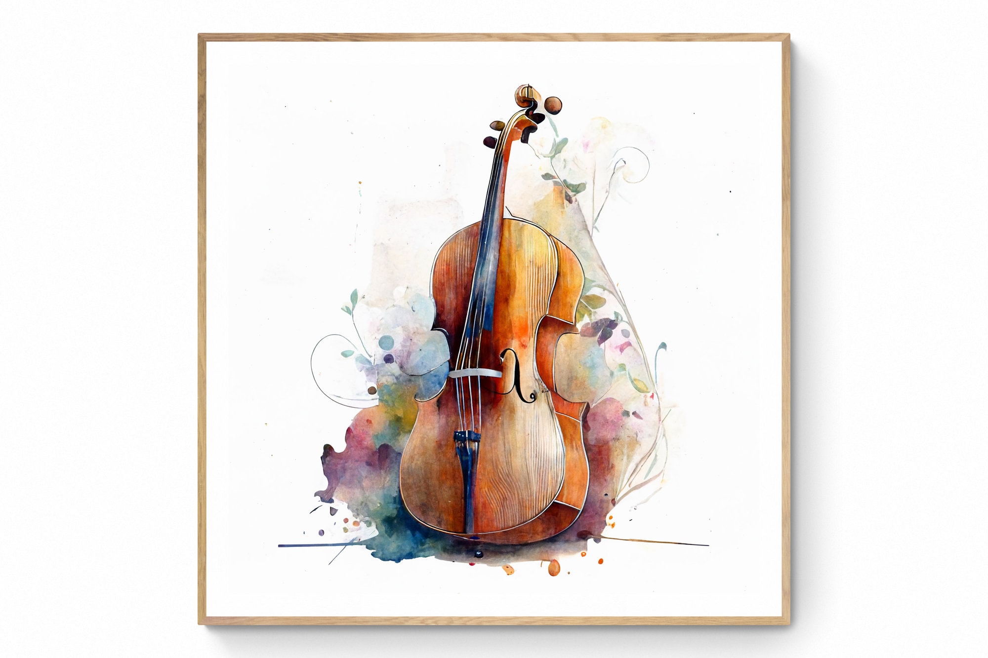 Cello Wall Art, Instrument Wall Art, Watercolor Wall Art, Cello Lovers ...