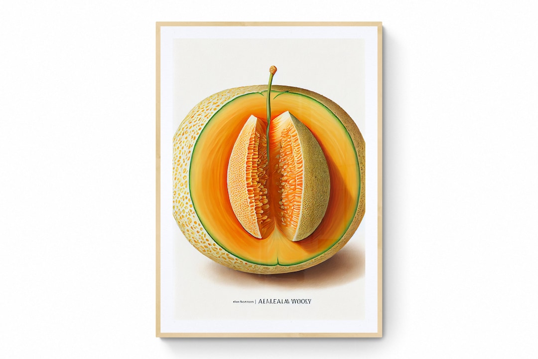 Melon Fruit Wall Art, Fruit Printable Art, Melon Print, Fruit Market ...