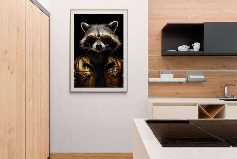 Raccoon Wall Art, Raccoon Wall Décor, Raccoon Poster, Raccoon Gift ...