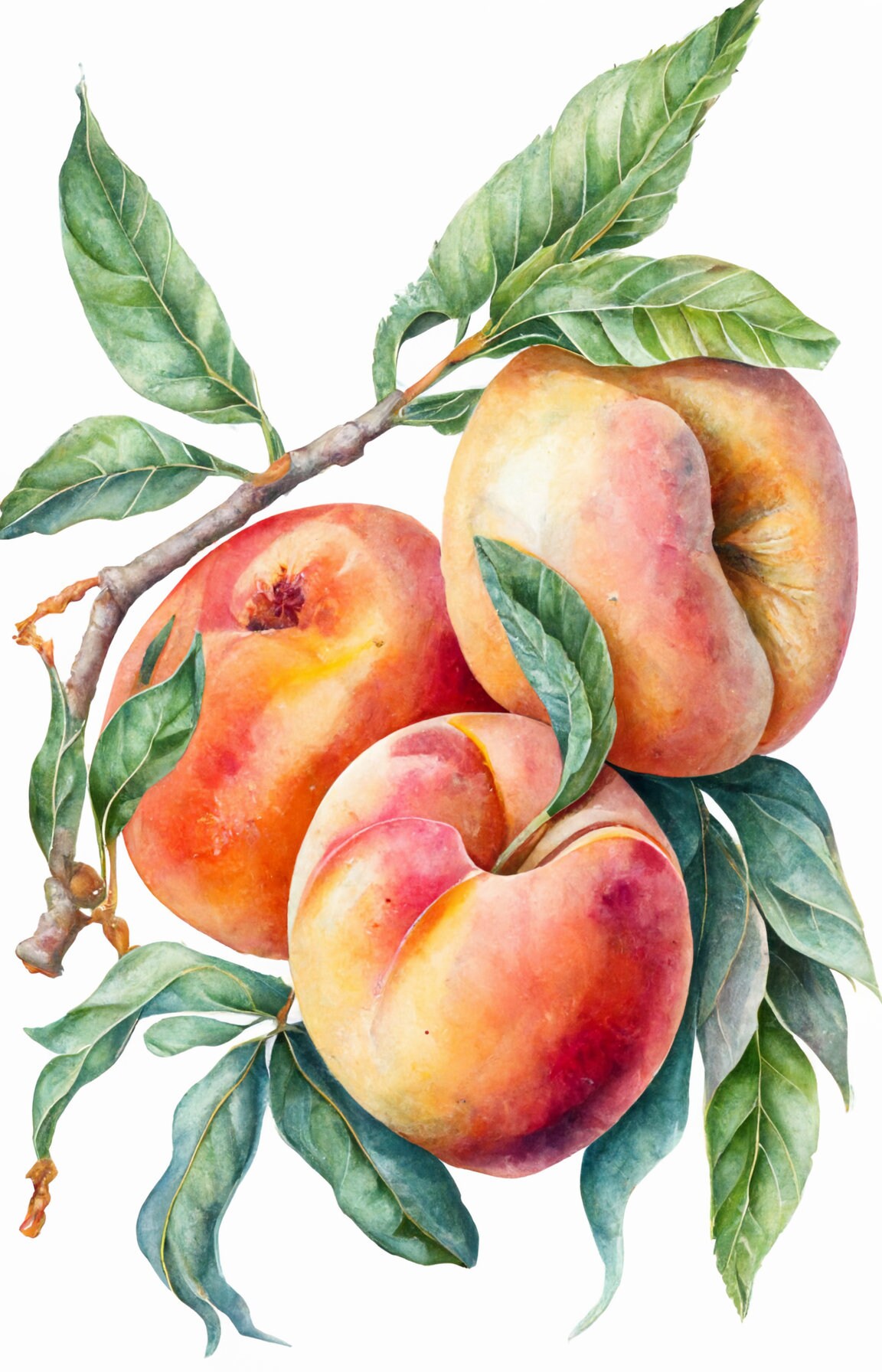 Peaches Fruit Wall Art Fruit Printable Art Peaches Print - Etsy