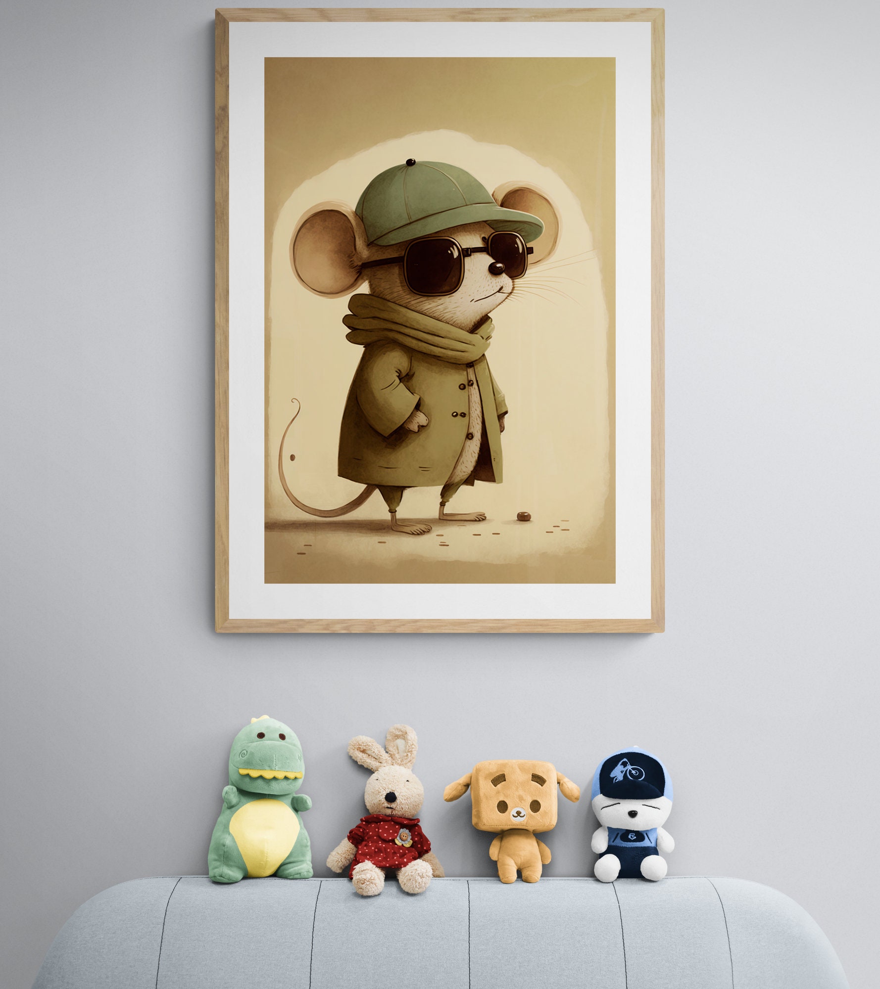 Mouse Wall Art, Cute Mouse Art Print, Mouse Wall Décor, Mouse Printable ...