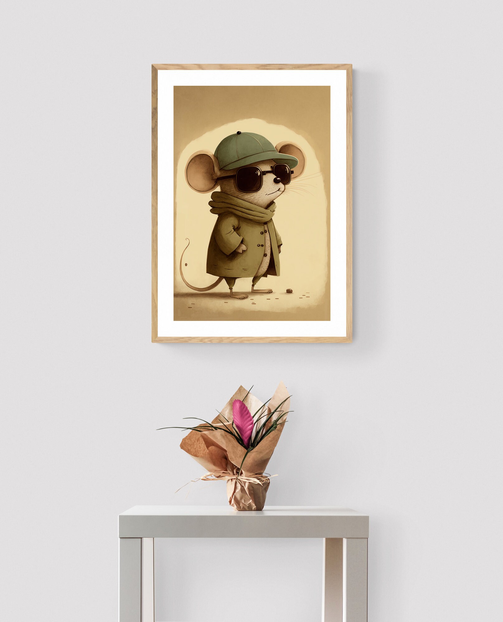 Mouse Wall Art, Cute Mouse Art Print, Mouse Wall Décor, Mouse Printable ...