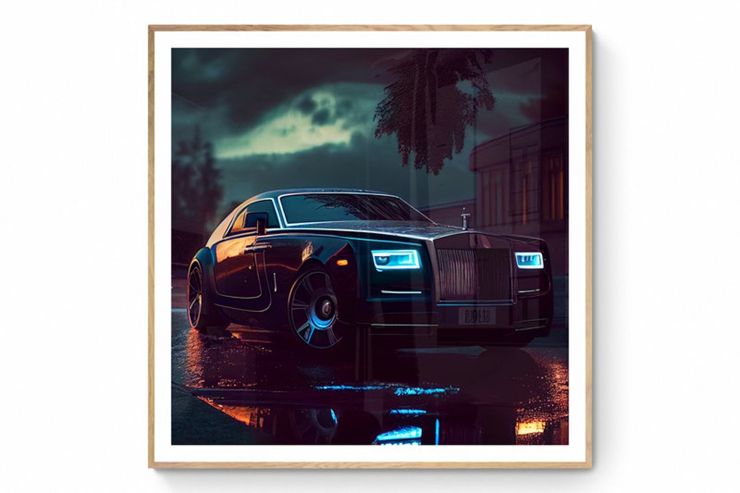 Rolls Royce Wall Art, Rolls Royce Wraith, Car Printable Art, Muscle Car ...