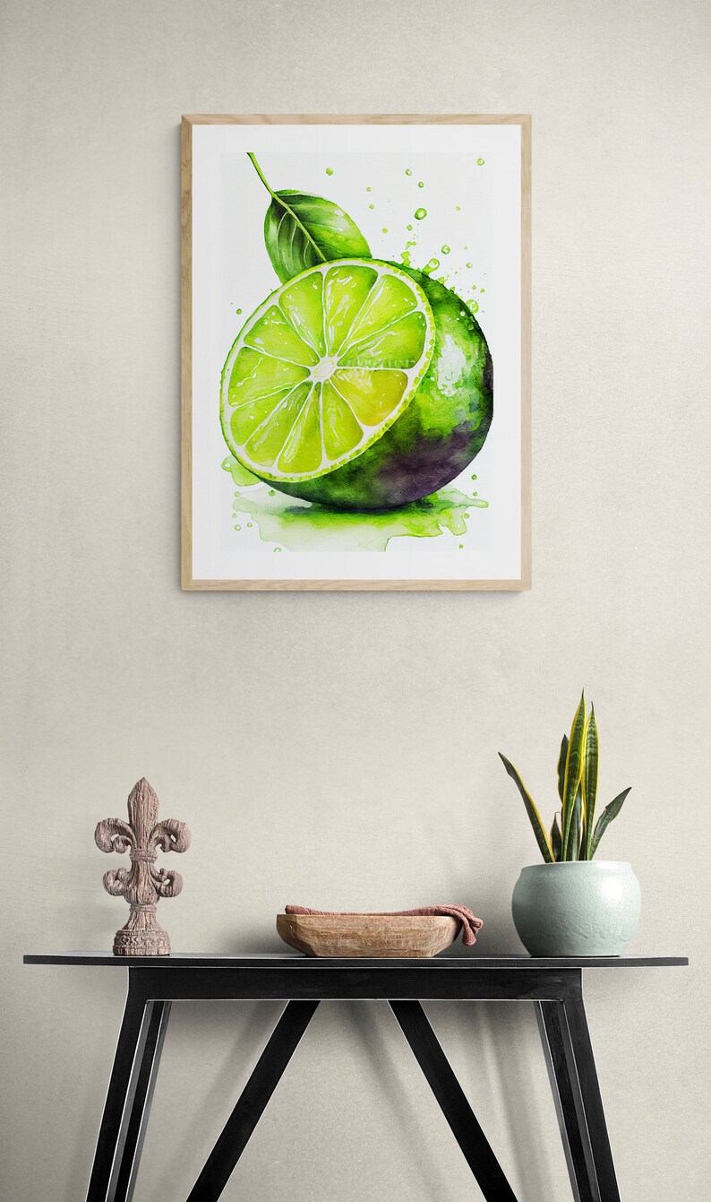 Lime Fruit Wall Art Fruit Printable Art Lime Print Fruit - Etsy