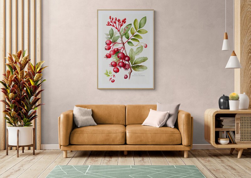 Cranberry Fruit Wall Art, Fruit Printable Art, Cranberry Print, Fruit ...