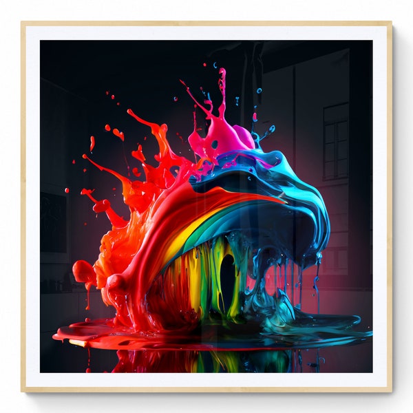 Neon Paint Splatter - Etsy