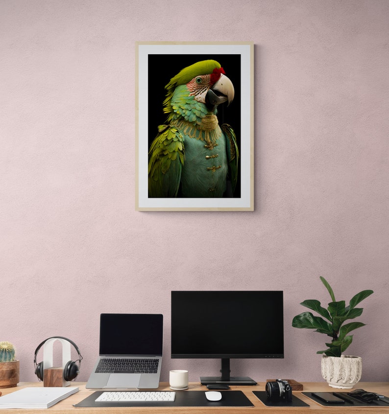 Parrot Wall Art, Parrot Wall Décor, Parrot Poster, Parrot Gift, Parrot ...