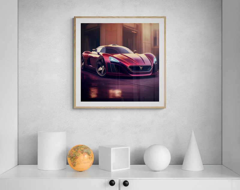 Rimac Car Wall Art, Rimac Nevera, Car Printable Art, Luxury Car Poster, Garage Wall Décor, Car ...