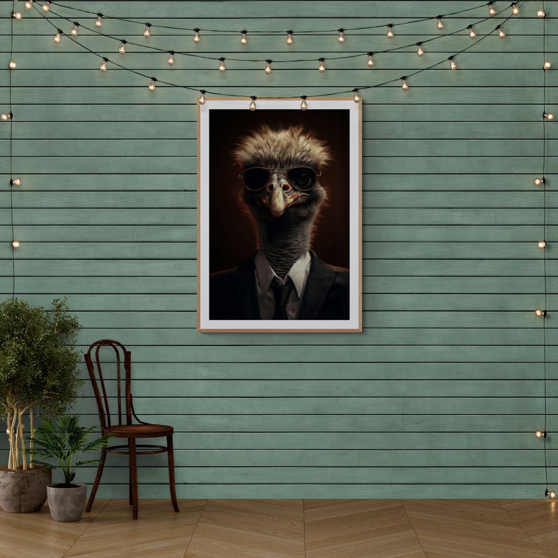 Ostrich Wall Art, Ostrich Wall Décor, Ostrich Poster, Ostrich Gift ...