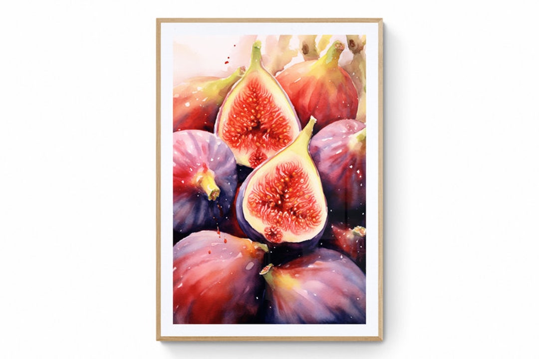 Fig Fruit Wall Art, Fruit Printable Art, Fig Print, Fruit Market Print ...