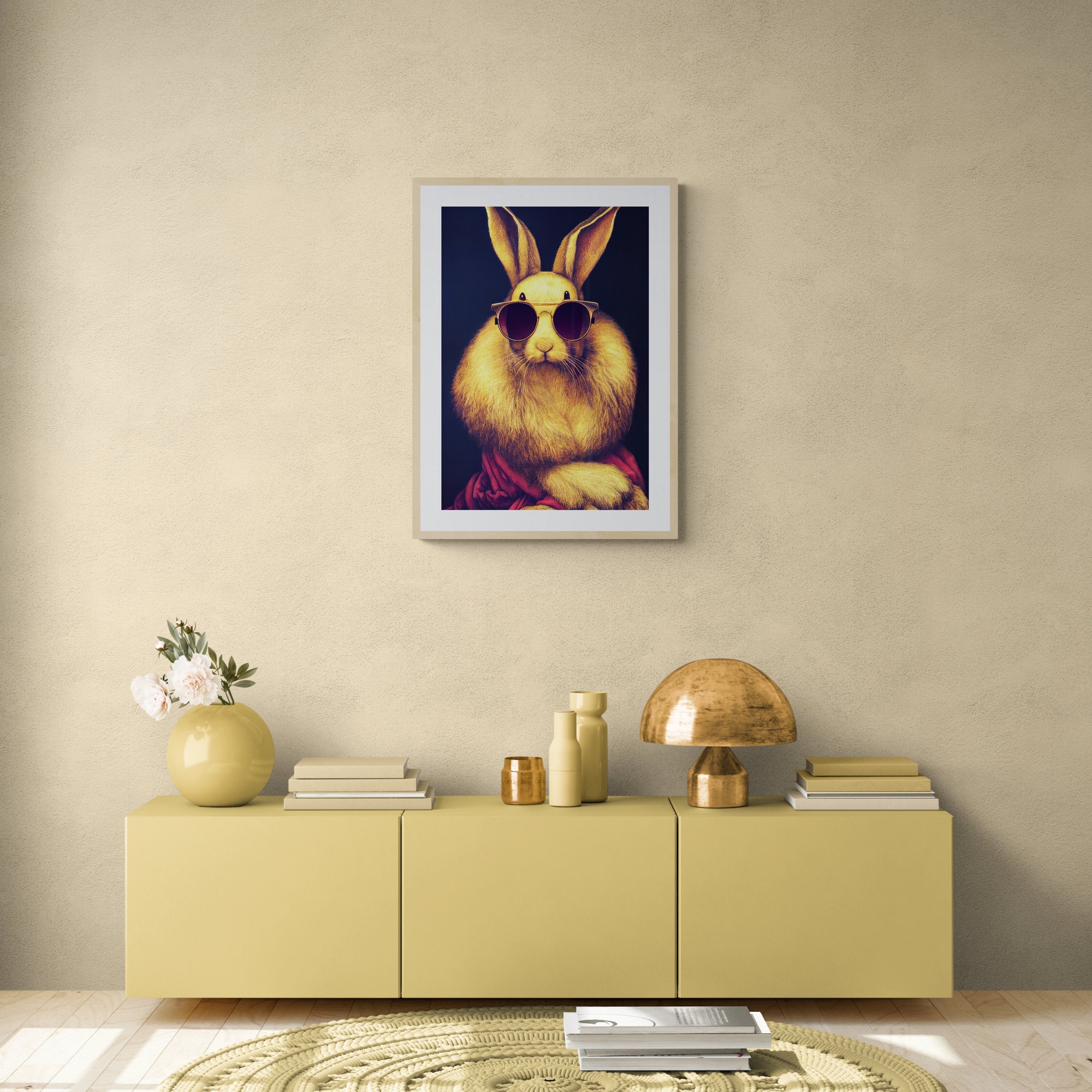Rabbit Wall Art, Rabbit Wall Décor, Rabbit Poster, Rabbit Gift, Rabbit ...
