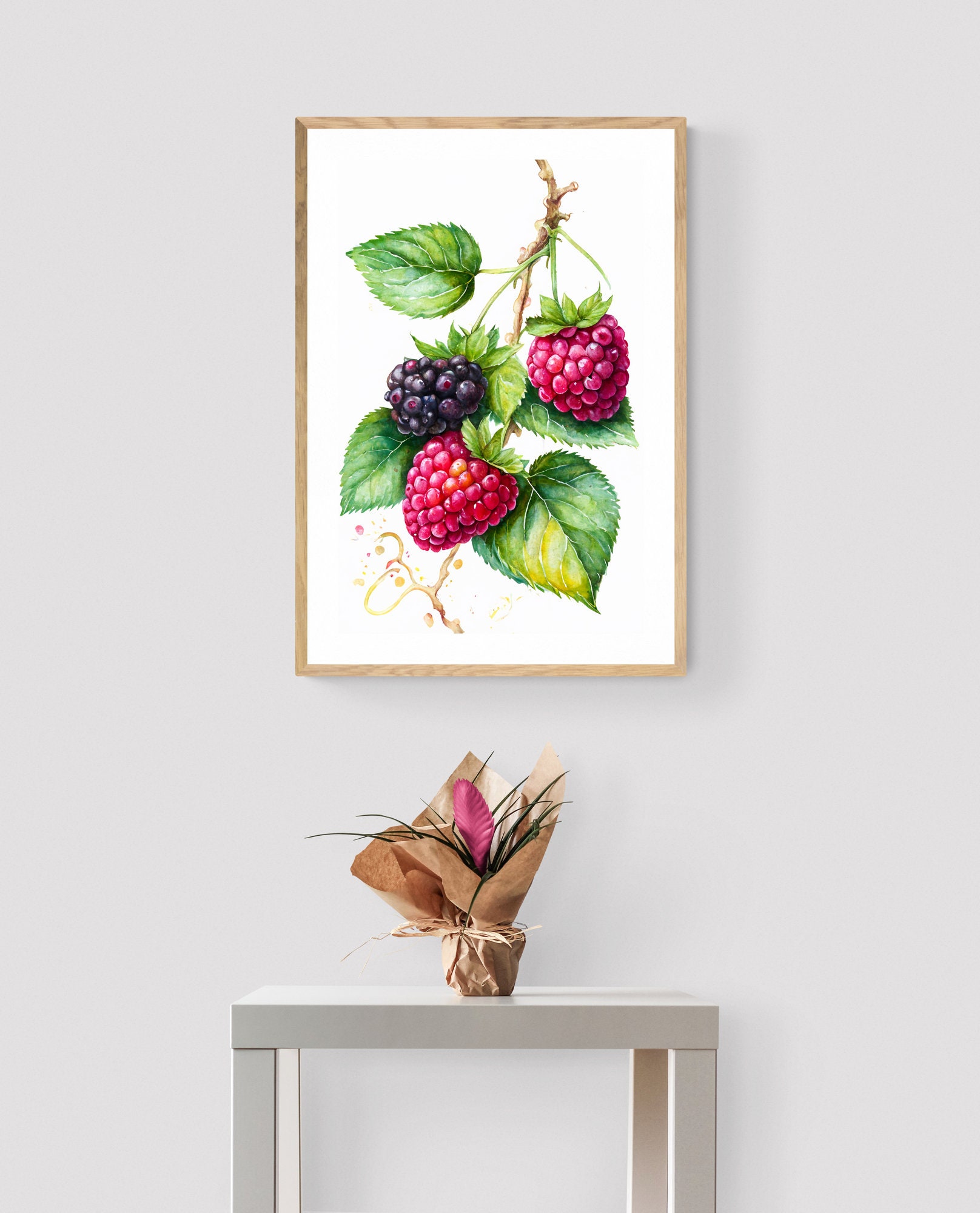 Tayberry Fruit Wall Art, Fruit Printable Art, Tayberry Print, Fruit ...