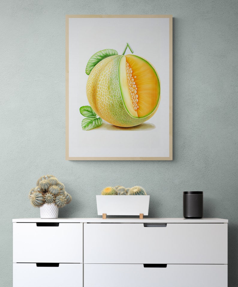 Melon Fruit Wall Art Fruit Printable Art Melon Print Fruit - Etsy