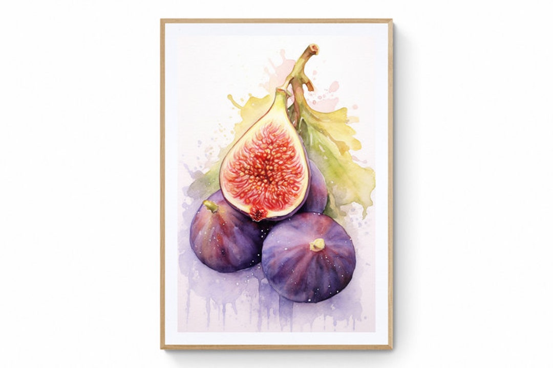 Fig Fruit Wall Art, Fruit Printable Art, Fig Print, Fruit Market Print ...