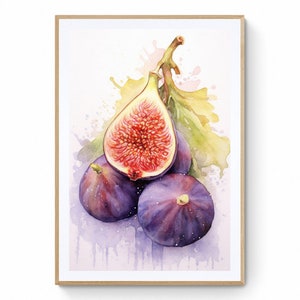 Fig Fruit Wall Art, Fruit Printable Art, Fig Print, Fruit Market Print ...