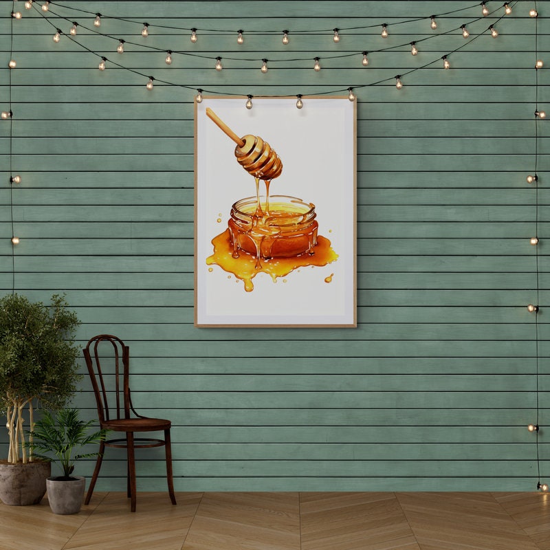 Honey Wall Art, Honey Printable Art, Honey Print, Honey Gift, Digital ...
