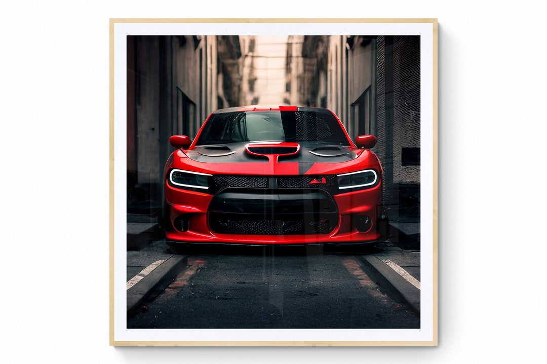Dodge Charger Car Wall Art, Sports Car Digital Art, Car Printable Art ...