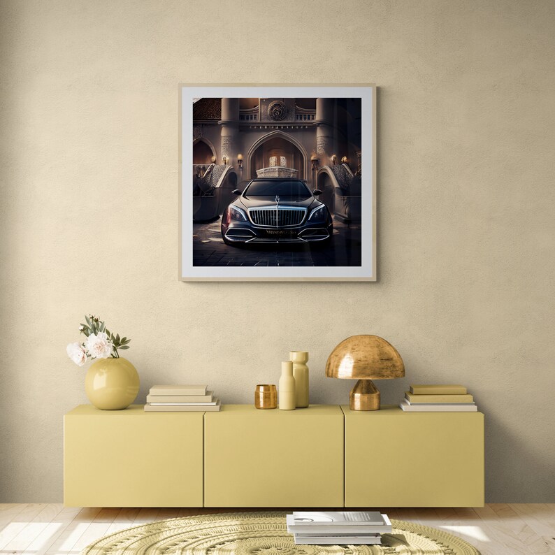 Mercedes Maybach Wall Art, Sports Car Digital Art, Car Printable Art ...