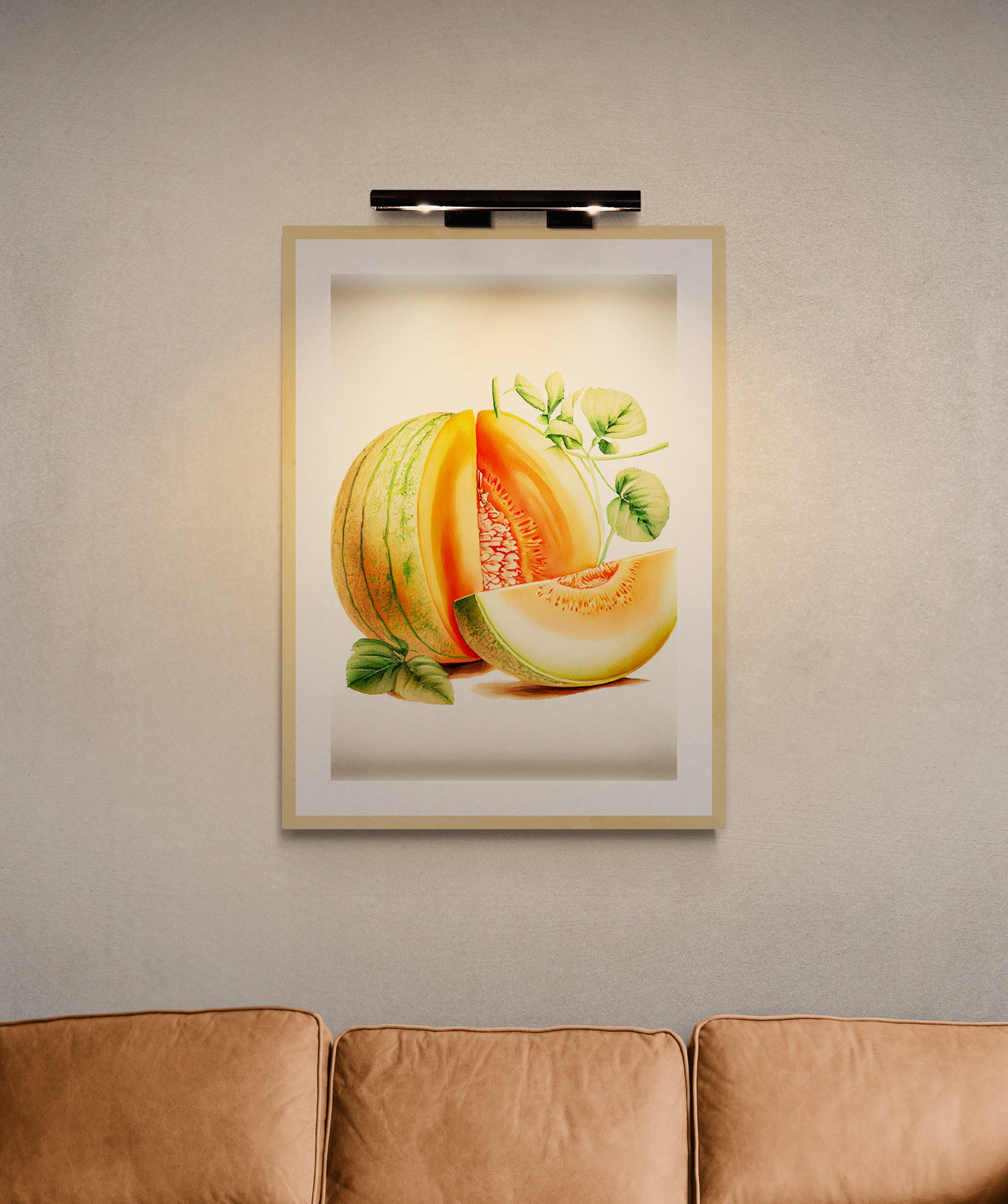 Melon Fruit Wall Art, Fruit Printable Art, Melon Print, Fruit Market ...