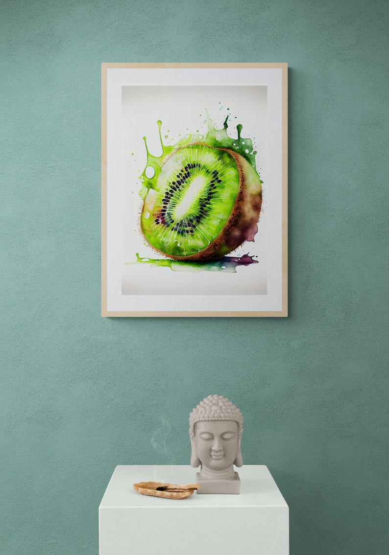 Kiwi Fruit Wall Art, Fruit Printable Art, Kiwi Print, Fruit Market ...