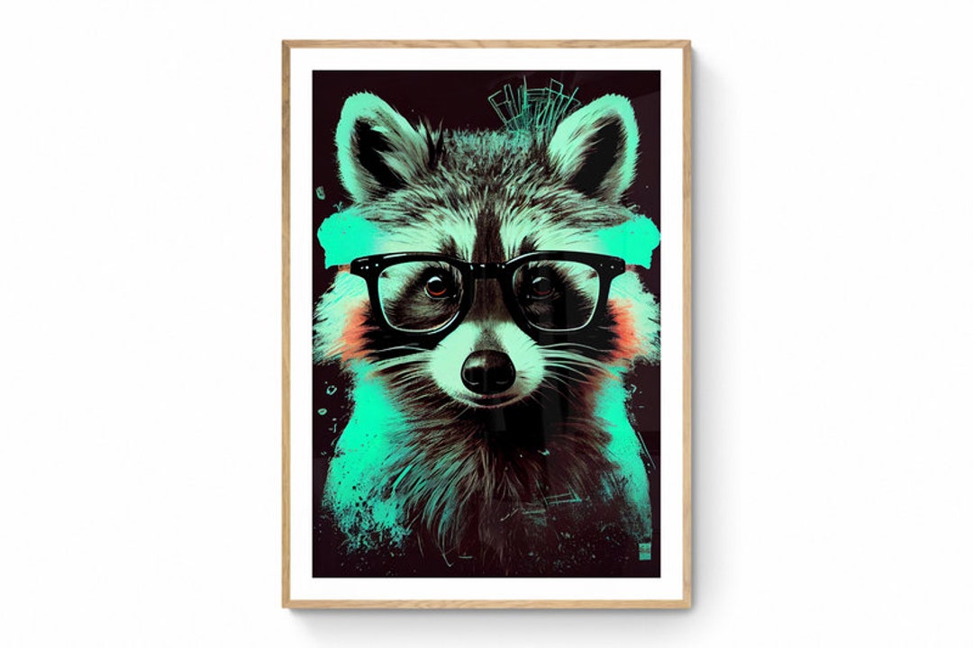 Raccoon Wall Art, Raccoon Wall Décor, Raccoon Poster, Raccoon Gift ...