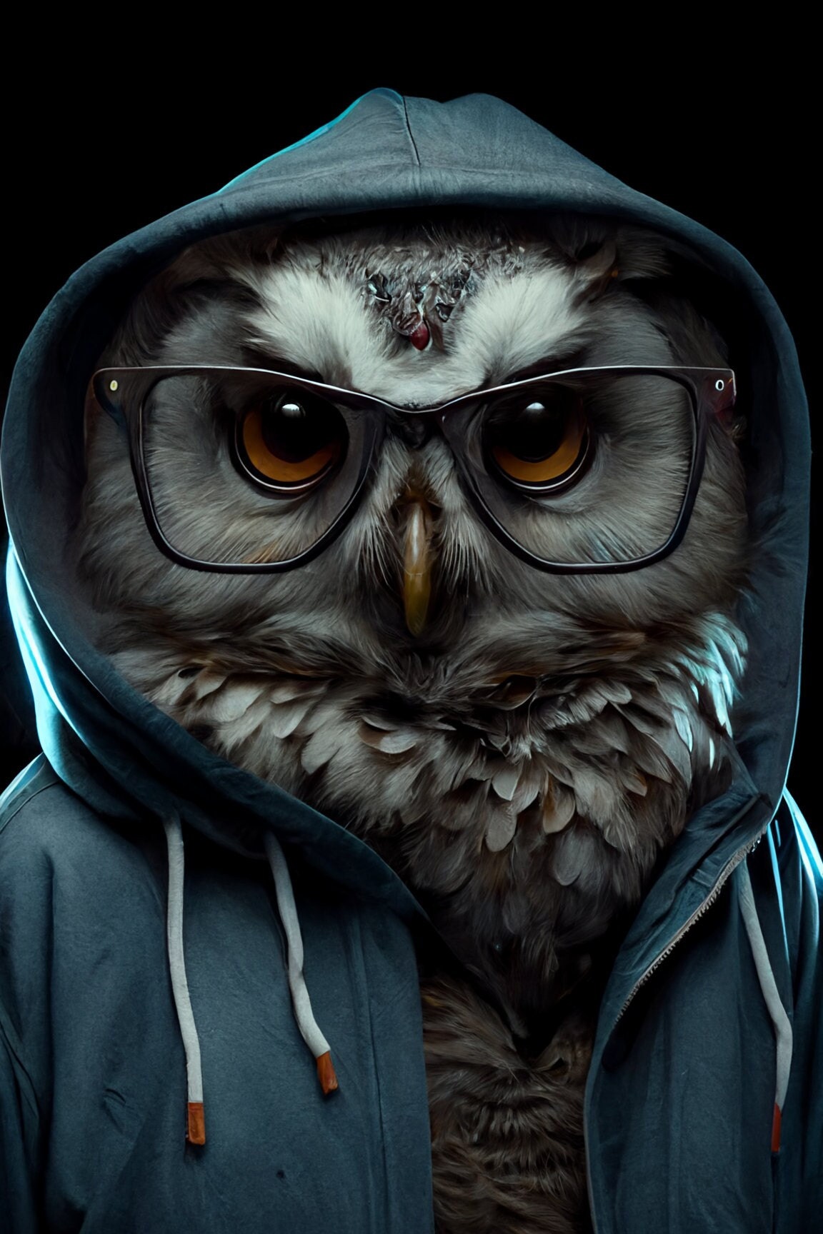 Owl Wall Art, Owl Wall Décor, Owl Animal Illustration, Owl Printable ...