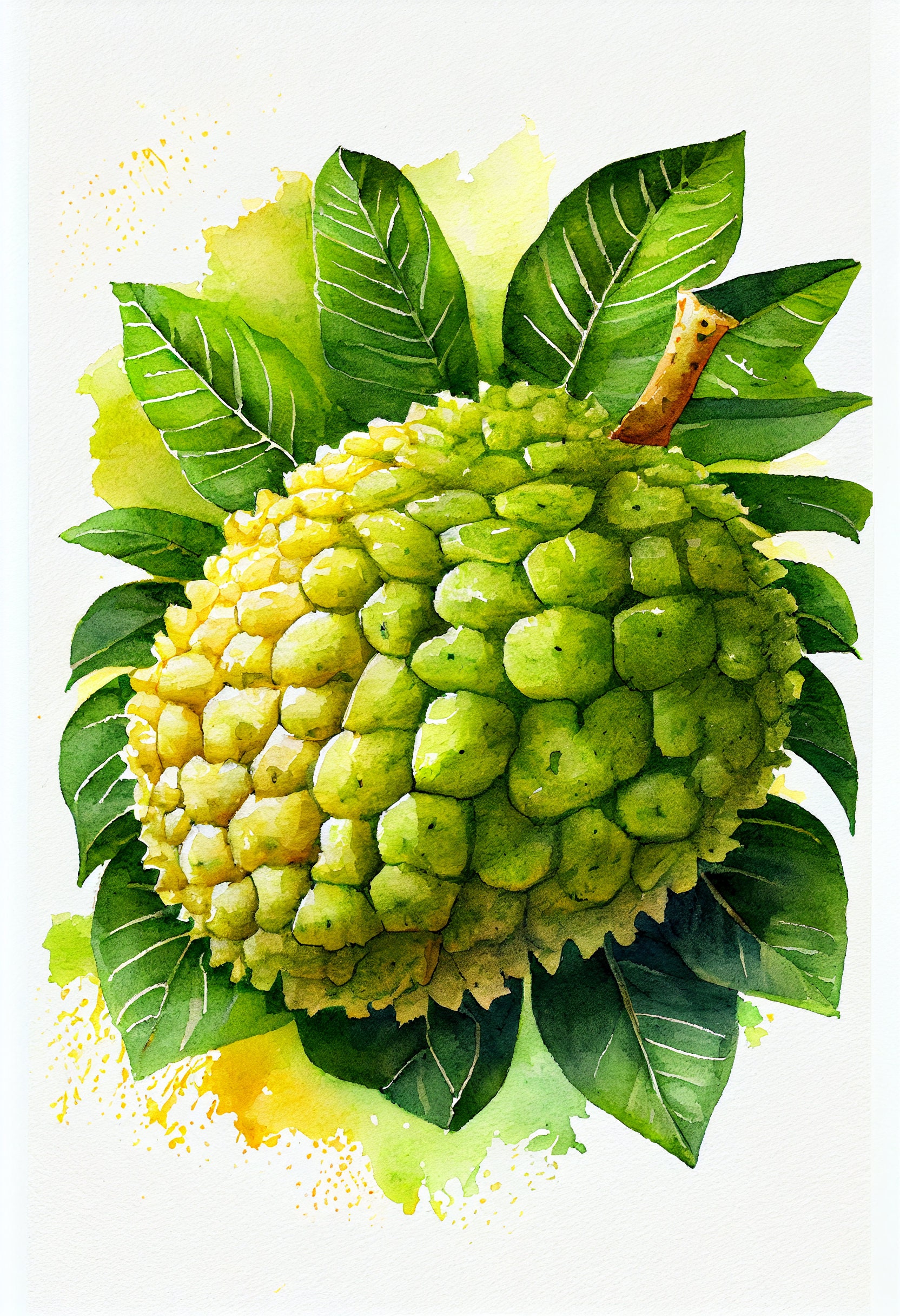 Breadfruit Wall Art, Fruit Printable Art, Breadfruit Print, Fruit ...