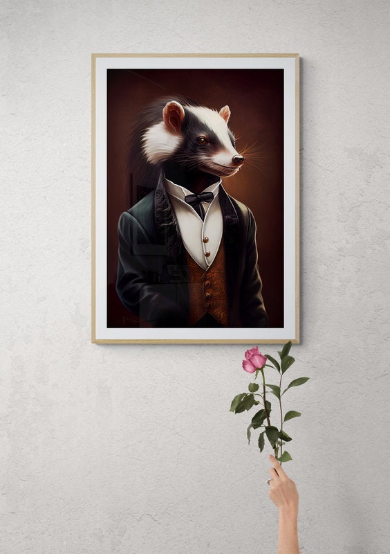 Skunk Wall Art, Skunk Wall Décor, Skunk Poster, Skunk Gift, Skunk ...