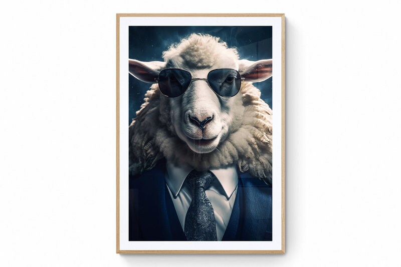 Sheep Wall Art, Sheep Wall Décor, Sheep Poster, Sheep Gift, Sheep ...