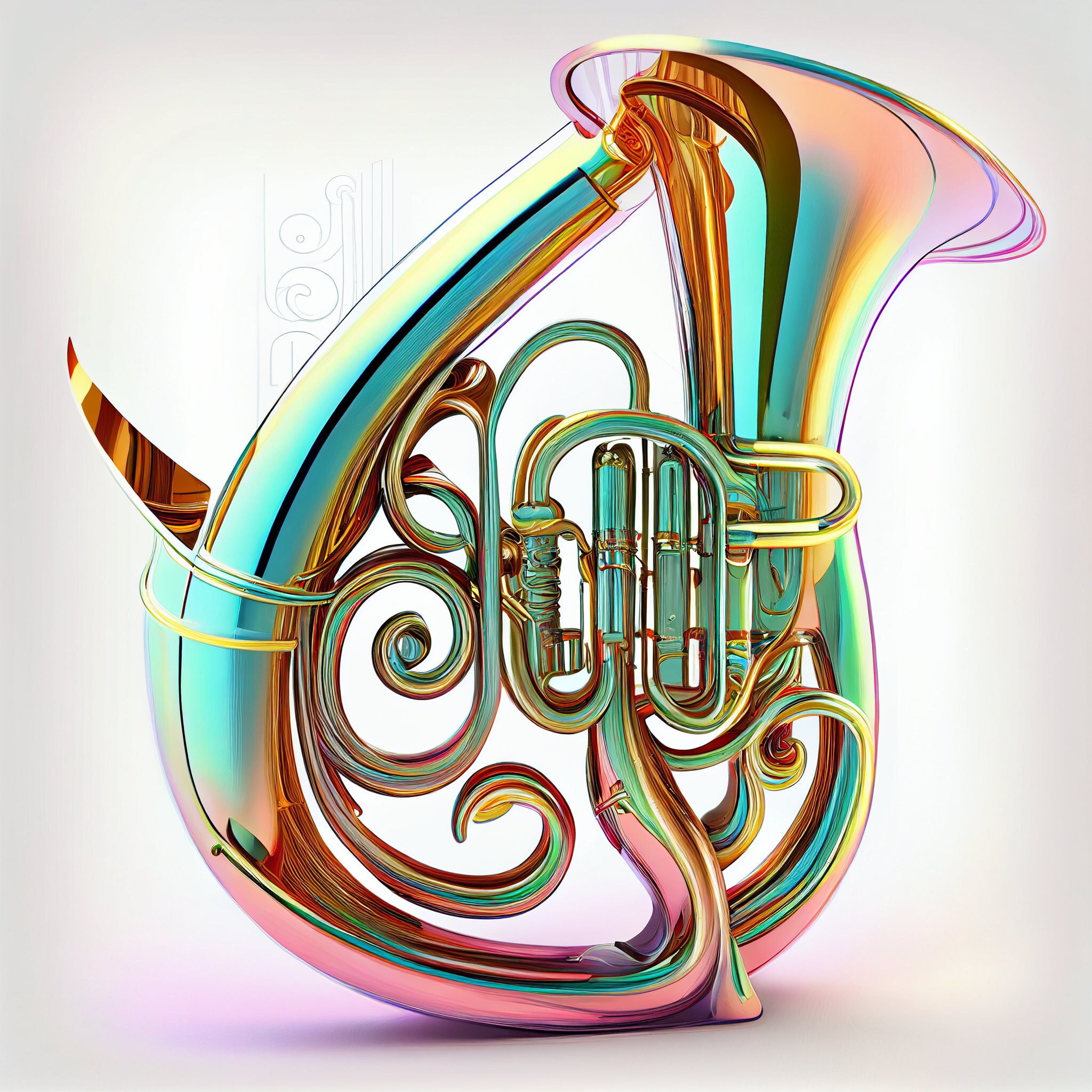 Tuba Wall Art, Instrument Wall Art, Watercolor Wall Art, Tuba Lovers ...