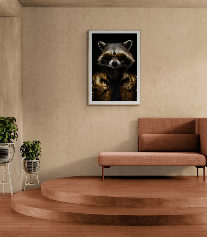 Raccoon Wall Art, Raccoon Wall Décor, Raccoon Poster, Raccoon Gift ...