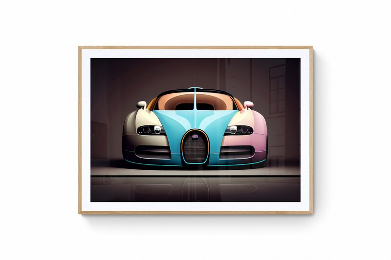 Bugatti Wall Art Wall Art, Bugatti Veyron, Car Printable Art, Muscle ...