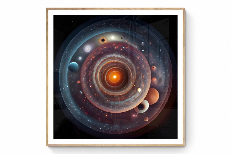 Universe Planet Wall Art Planet Wall Décor Solar System - Etsy